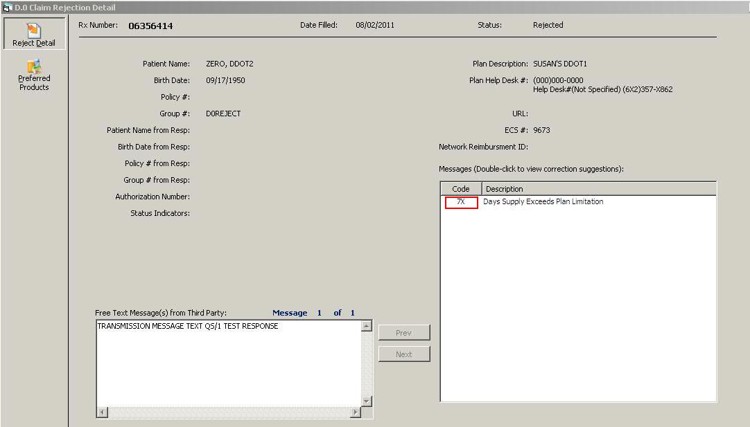 NCPDP D.0 Field Numbers with NRx Field Names and Locations