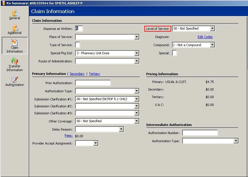 NCPDP D.0 Field Numbers with NRx Field Names and Locations
