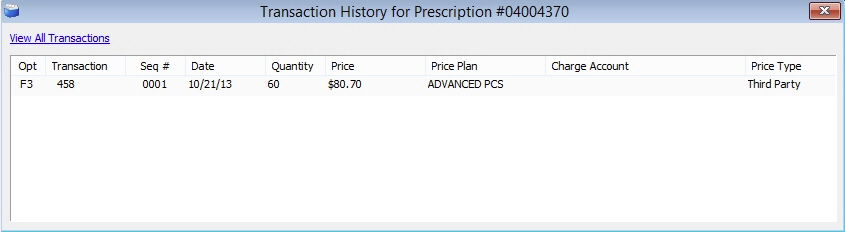 Transaction Record Reconciliation Information